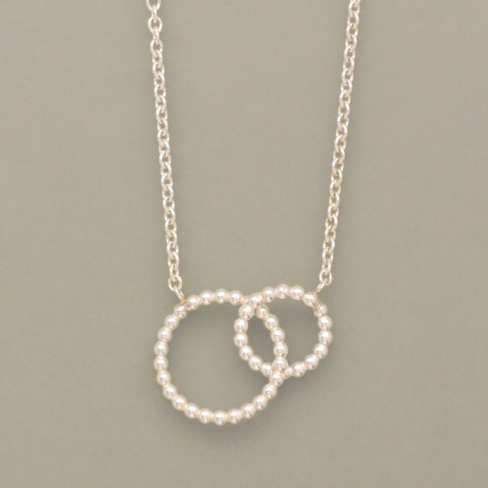 Echtes Silber: Kette mit zwei Ringen in Silber - schmuckwerk-shop.de